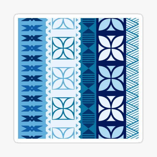 "Pasifika Alisi Pattern - Blues" Sticker for Sale by lolomastudio ...