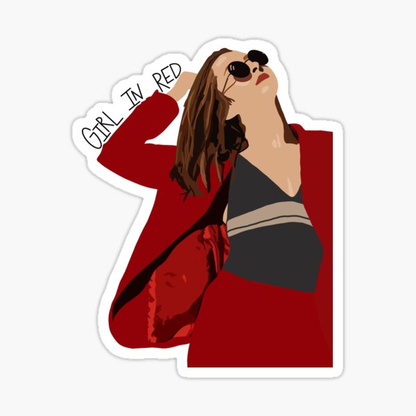 "Girl in red " Sticker by Justgoogleit | Redbubble