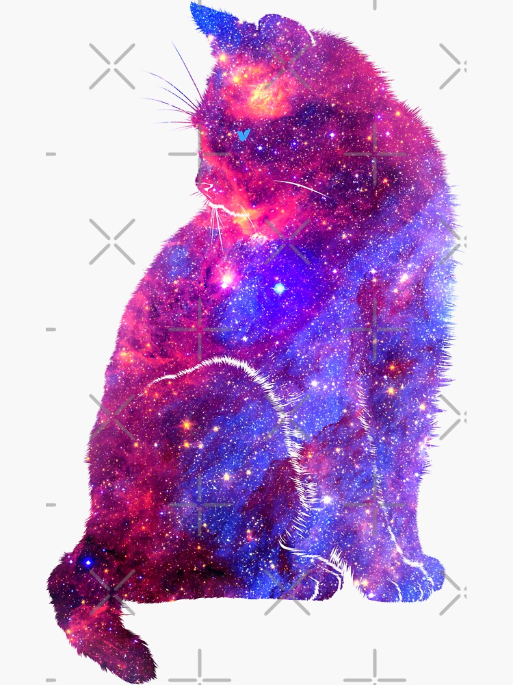 "Galaxy Cat" Sticker for Sale by nogar007 | Redbubble