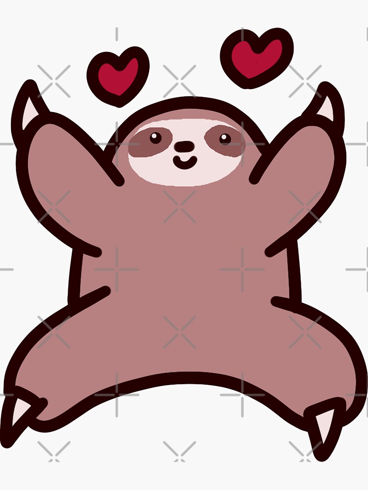 "Sloth Love" Sticker for Sale by SaradaBoru | Redbubble