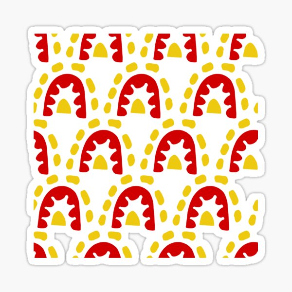 "Tribal Prints red and gold" Sticker for Sale by Hanokah | Redbubble