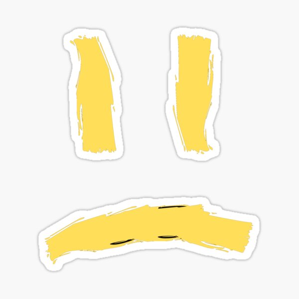 "Sad face" Sticker by Design-H-u-b | Redbubble