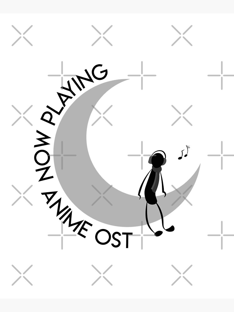 "Anime Meme | Now Playing Anime OST | Man on a Moon with Headphones ...