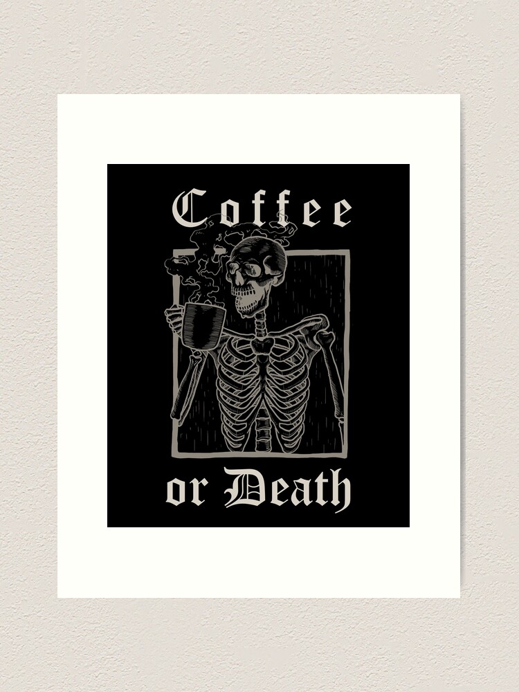 Memes Caffeine Skeleton Skeleton Goth Halloween Coffee Women