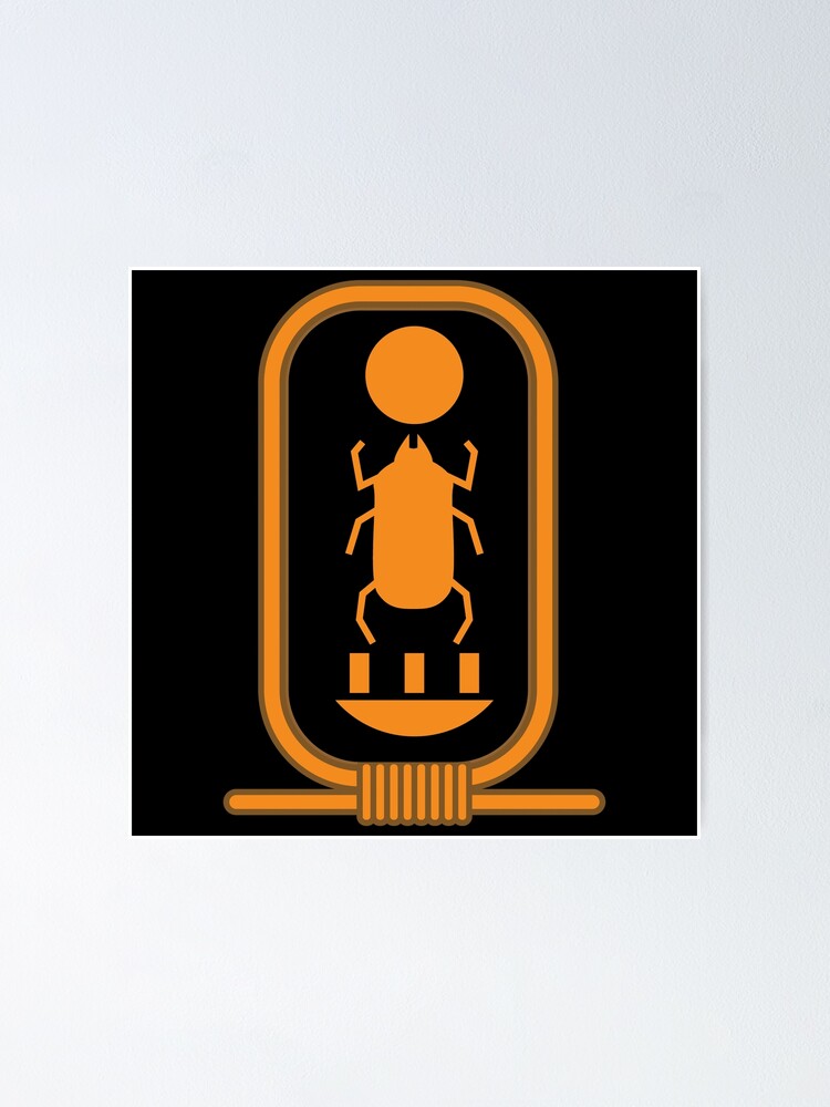"Egyptian Cartouche, scarab beetle" Poster for Sale by Art-Bazaar ...