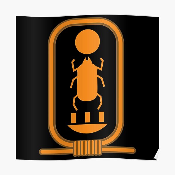 "Egyptian Cartouche, scarab beetle" Poster for Sale by Art-Bazaar ...