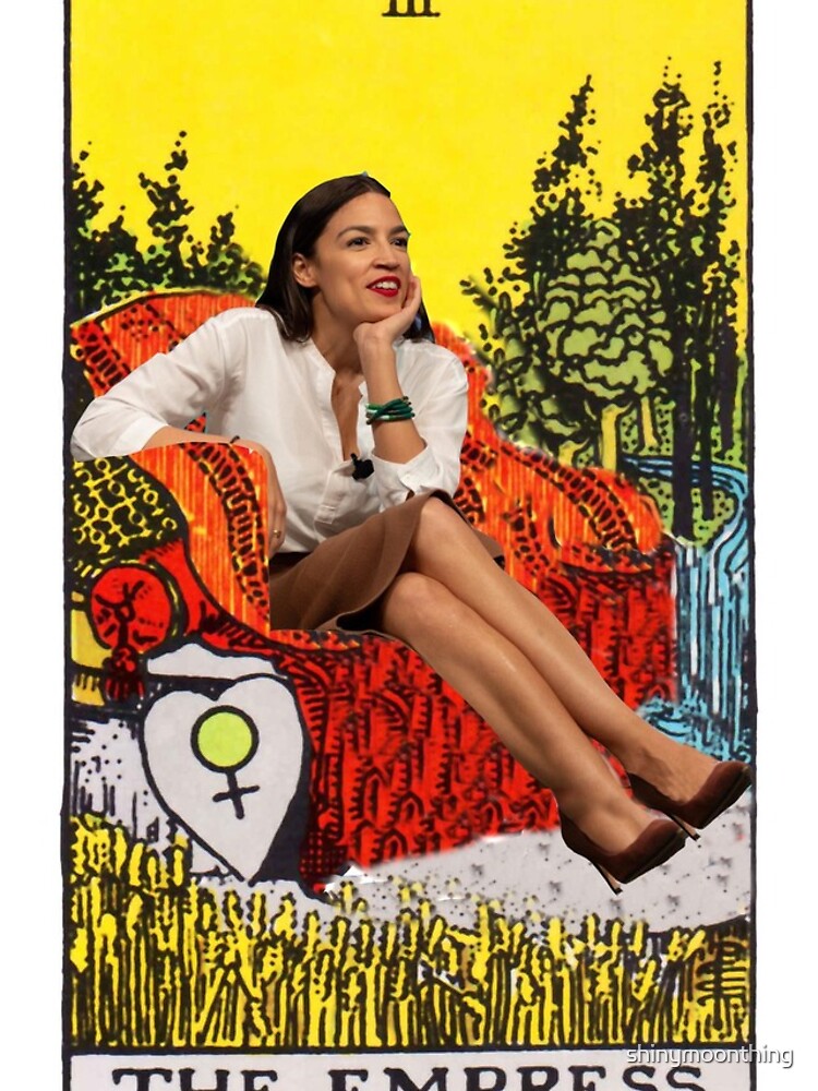 "Alexandria Ocasio Cortez AOC Empress Tarot Card " iPhone Case for Sale ...
