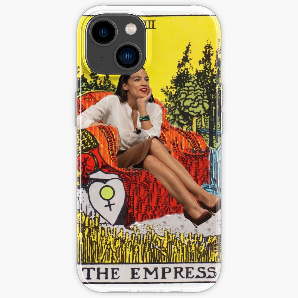 "Alexandria Ocasio Cortez AOC Empress Tarot Card " iPhone Case for Sale ...