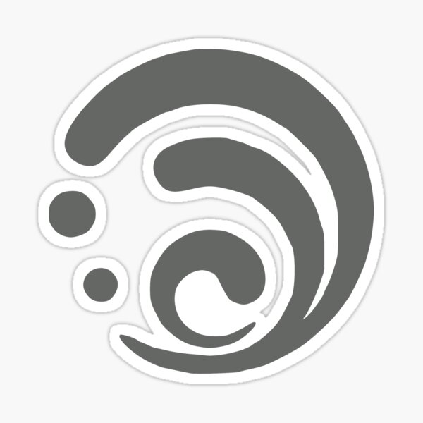 "Genshin Impact Hydro Logo" Sticker for Sale by Kuu-haku Animerch ...