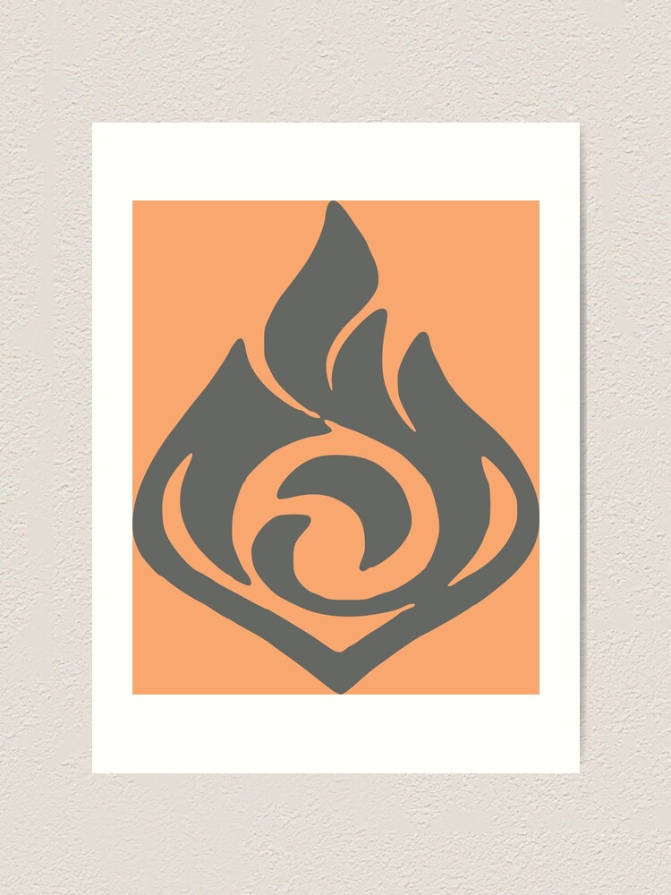 "Genshin Impact Pyro Logo" Art Print by Kuu-haku | Redbubble