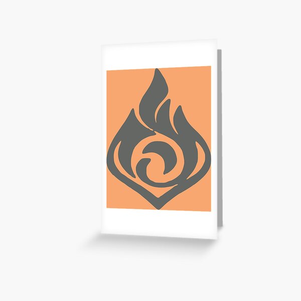 "Genshin Impact Pyro Logo" Greeting Card for Sale by Kuu-haku | Redbubble