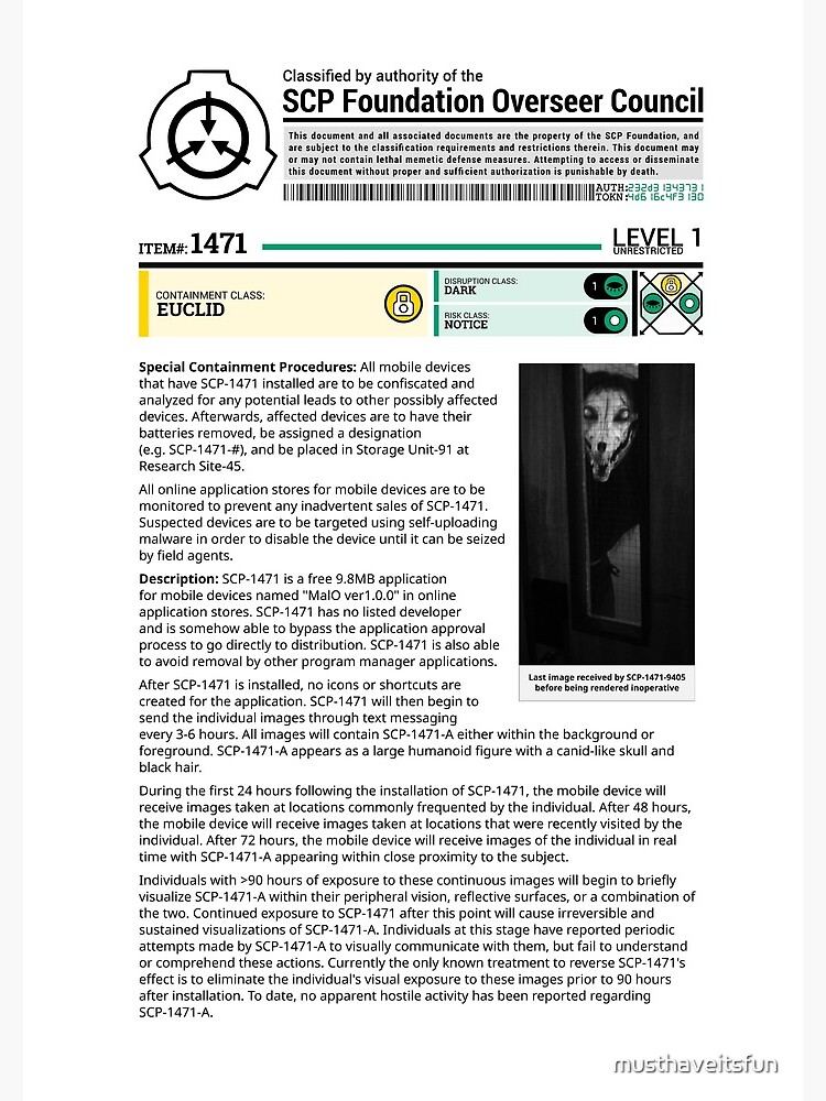 "SCP-1471 - MalO 1.0.0" Spiral Notebook for Sale by musthaveitsfun ...