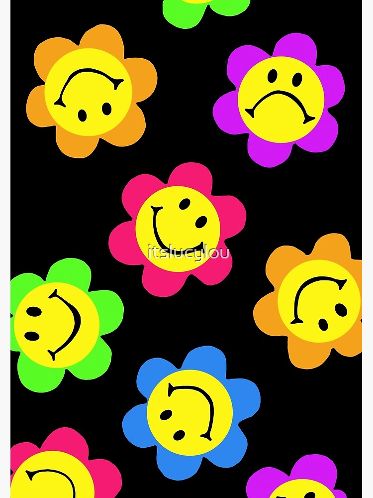 "Colourful Smiley Flowers " Poster for Sale by itslucylou | Redbubble