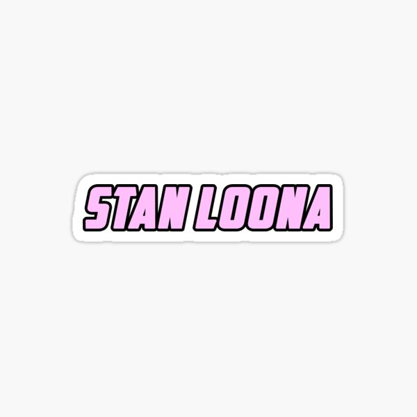 "STAN LOONA" Sticker for Sale by kawaiicrossing | Redbubble