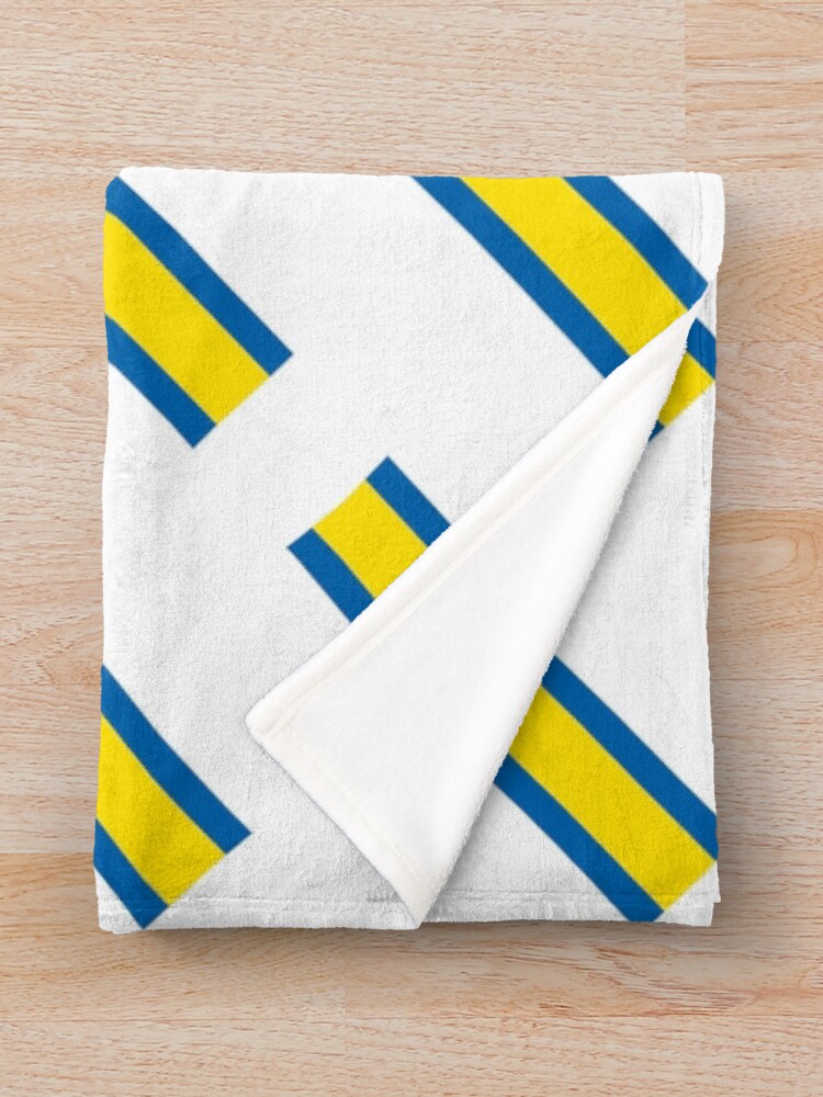 "Minimal Leeds United Colors Pattern" Throw Blanket by vishalnair ...