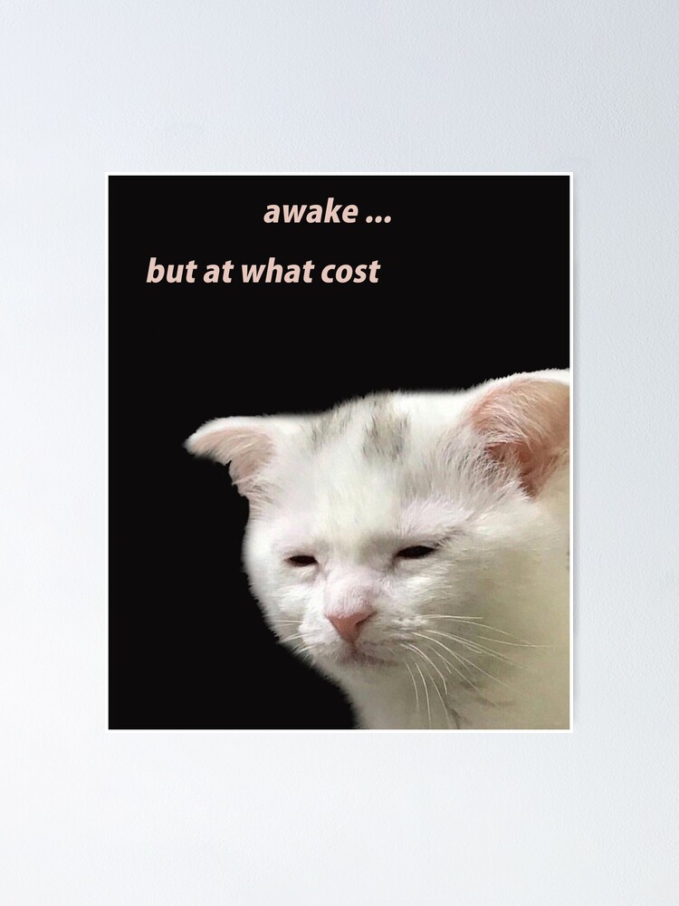 "awake but at what cost ?" Poster for Sale by spooklex | Redbubble