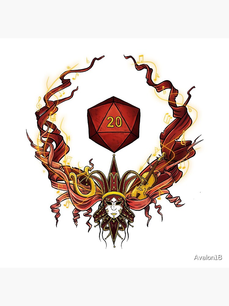 "DnD - bard class symbol in red" Poster by Avalon18 | Redbubble