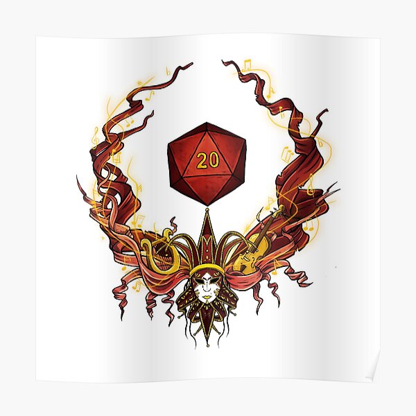 "DnD - bard class symbol in red" Poster by Avalon18 | Redbubble
