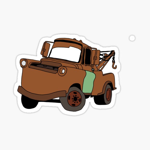 "Mater from Cars." Sticker for Sale by RyallDesign | Redbubble