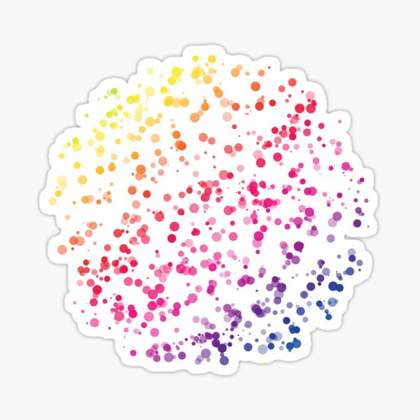 "Rainbow Bubbles" Sticker by paperweight-art | Redbubble