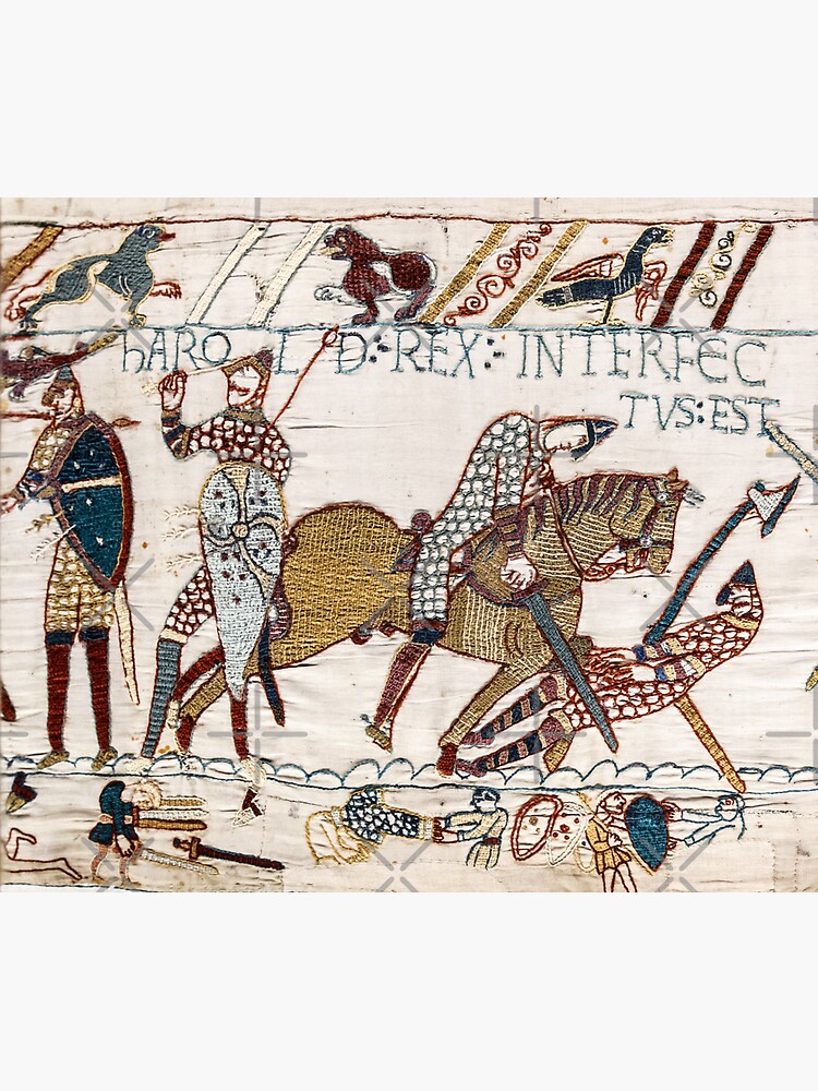 "THE BAYEUX TAPESTRY ,The Death of King Harold at Battle of Hastings ...