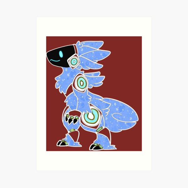 "Furry Protogen Blue Stars Fursuit Fursona " Art Print by ...