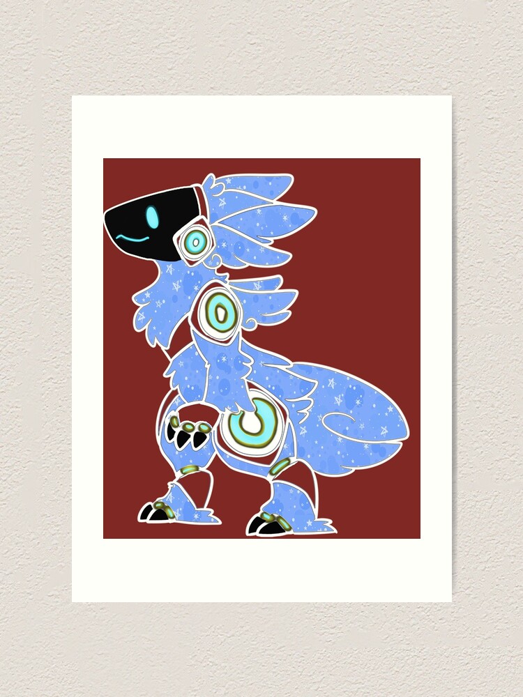 "Furry Protogen Blue Stars Fursuit Fursona " Art Print by ...