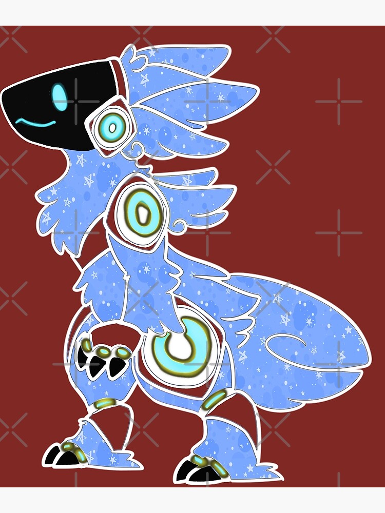 "Furry Protogen Blue Stars Fursuit Fursona " Art Print by ...