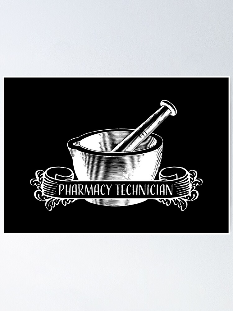 "Pharmacy technician white" Poster by Eenig | Redbubble