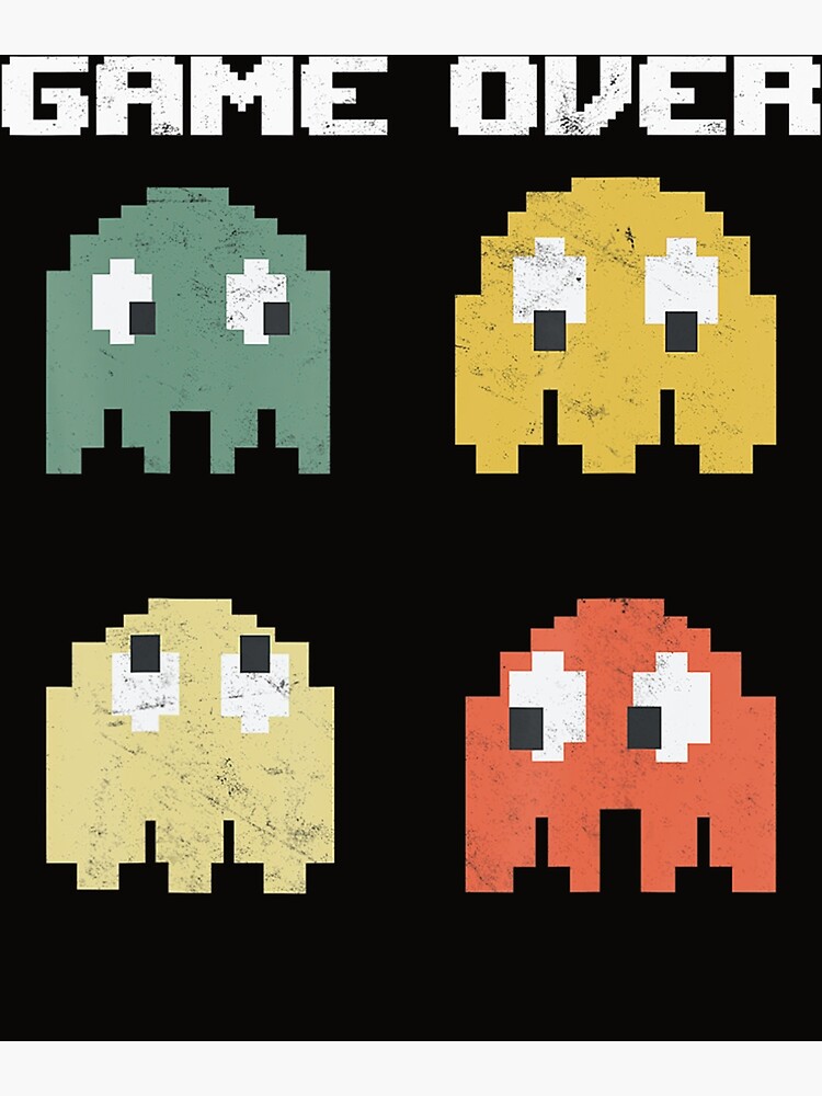 "Vintage Game Over 80s Nostalgia Retro" Photographic Print by ...