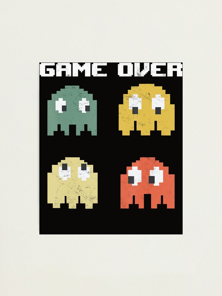 "Vintage Game Over 80s Nostalgia Retro" Photographic Print by ...