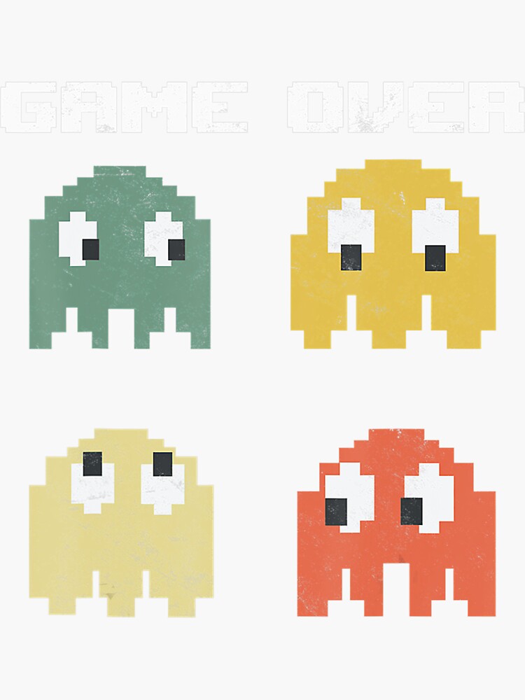 "Vintage Game Over 80s Nostalgia Retro" Sticker by AngelikaWeber ...