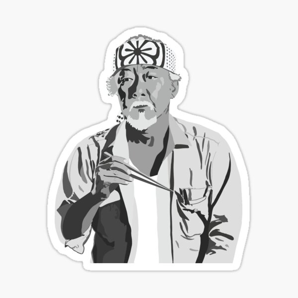 "Mr. Miyagi Karate Kid Master" Sticker for Sale by ZazasDesigns | Redbubble