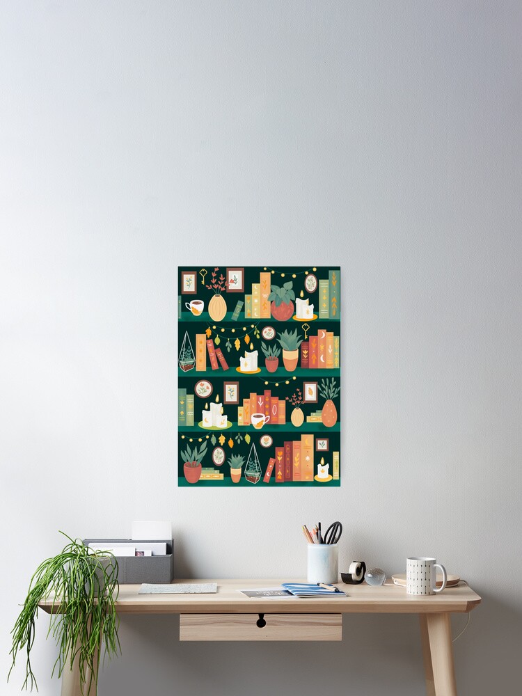 "Hygge library" Poster for Sale by Elenanaylor | Redbubble