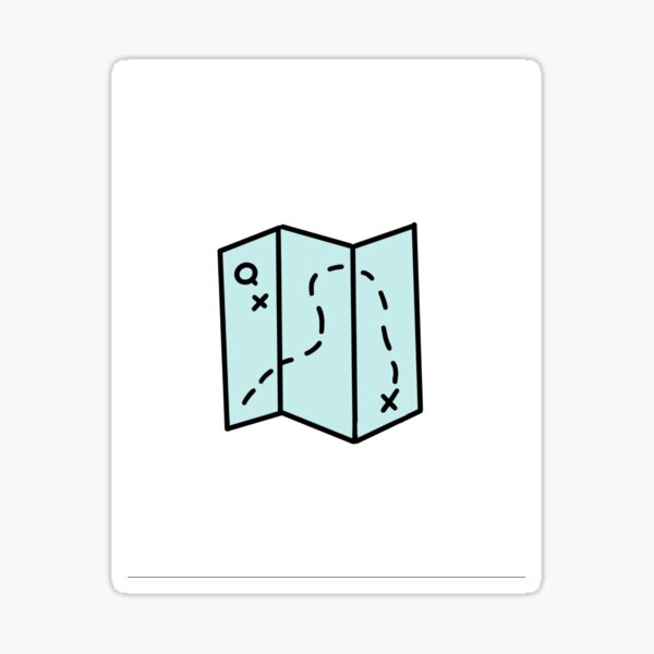 "~Simple Map~" Sticker for Sale by Emmy-art24 | Redbubble
