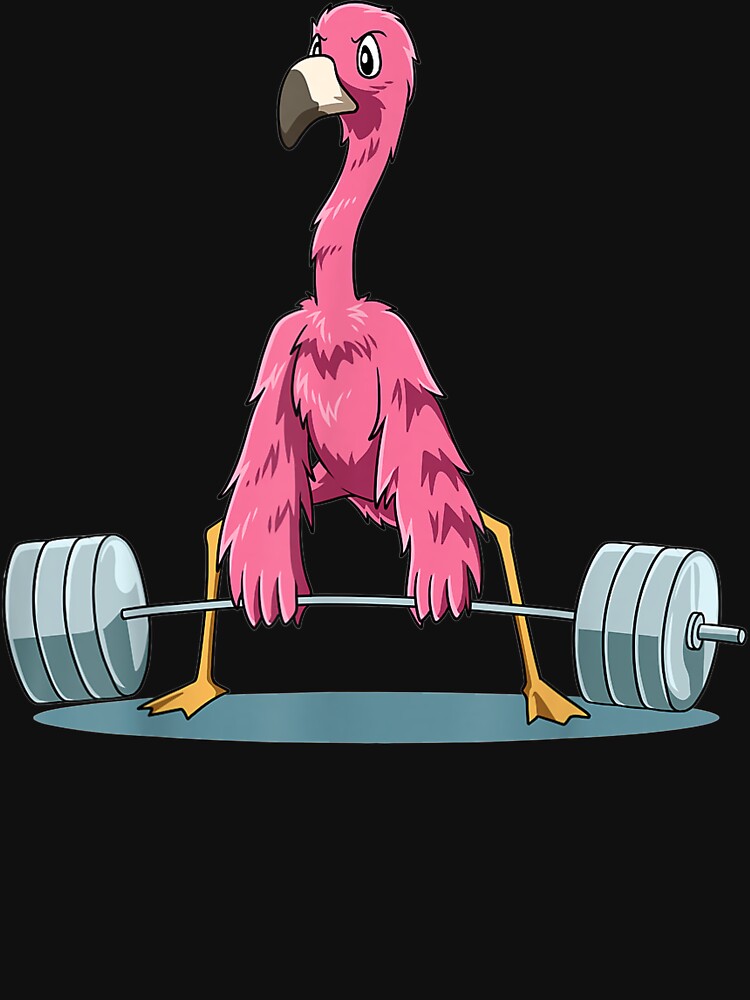 "Weightlifting Flamingo Deadlifting Flamingo Powerlifting Gym" T-shirt ...