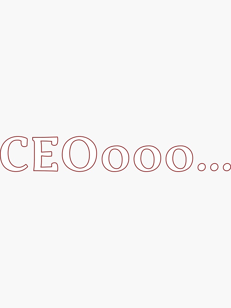 "CEO" Sticker for Sale by udit13101995 | Redbubble