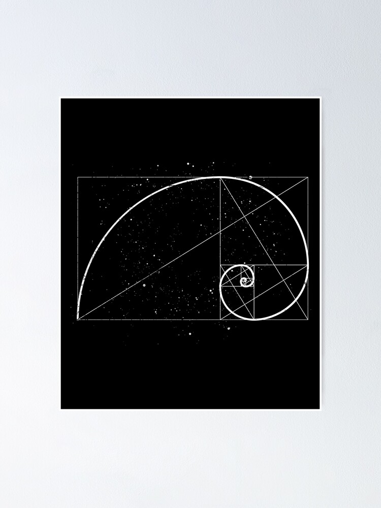 "Sacred Geometry Golden Ratio - Fibonacci Psychedelic design" Poster ...