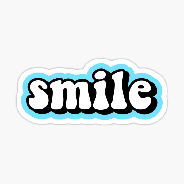 "aesthetic blue smile" Sticker for Sale by STAR10008 | Redbubble