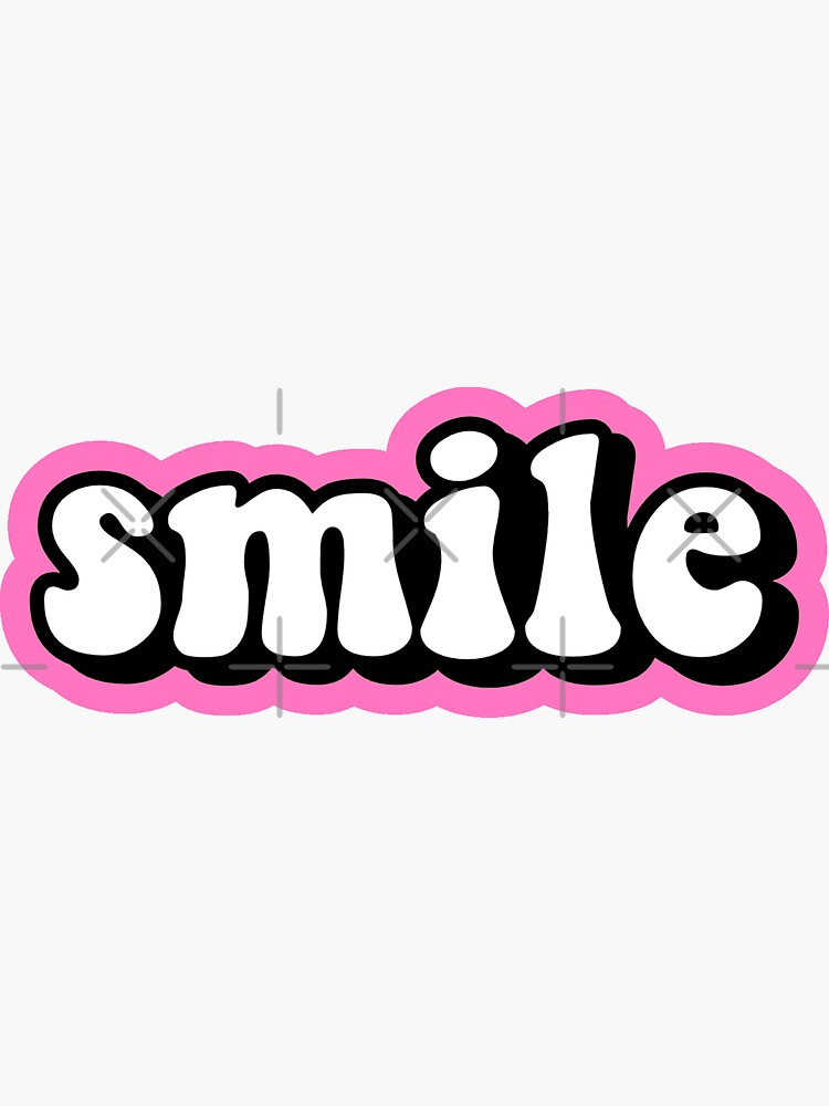"aesthetic pink smile" Sticker for Sale by STAR10008 | Redbubble