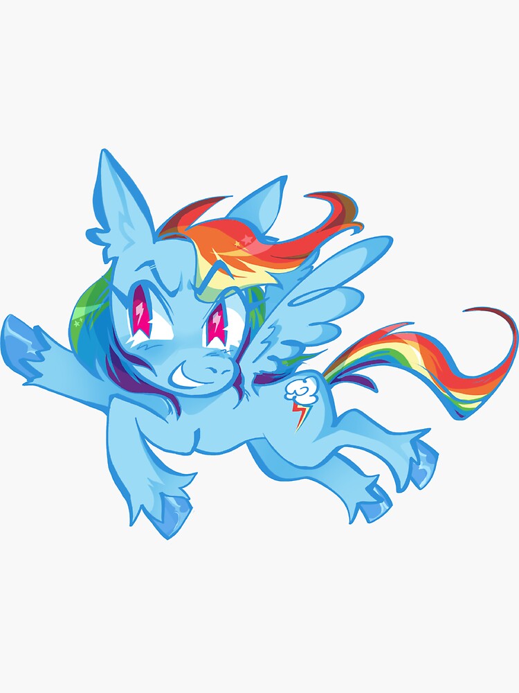 "rainbow dash " Sticker by cabinetofhorror | Redbubble