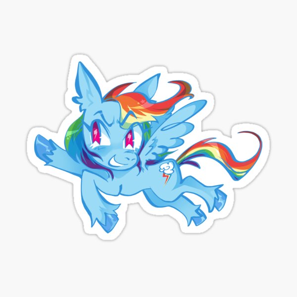"rainbow dash " Sticker by cabinetofhorror | Redbubble
