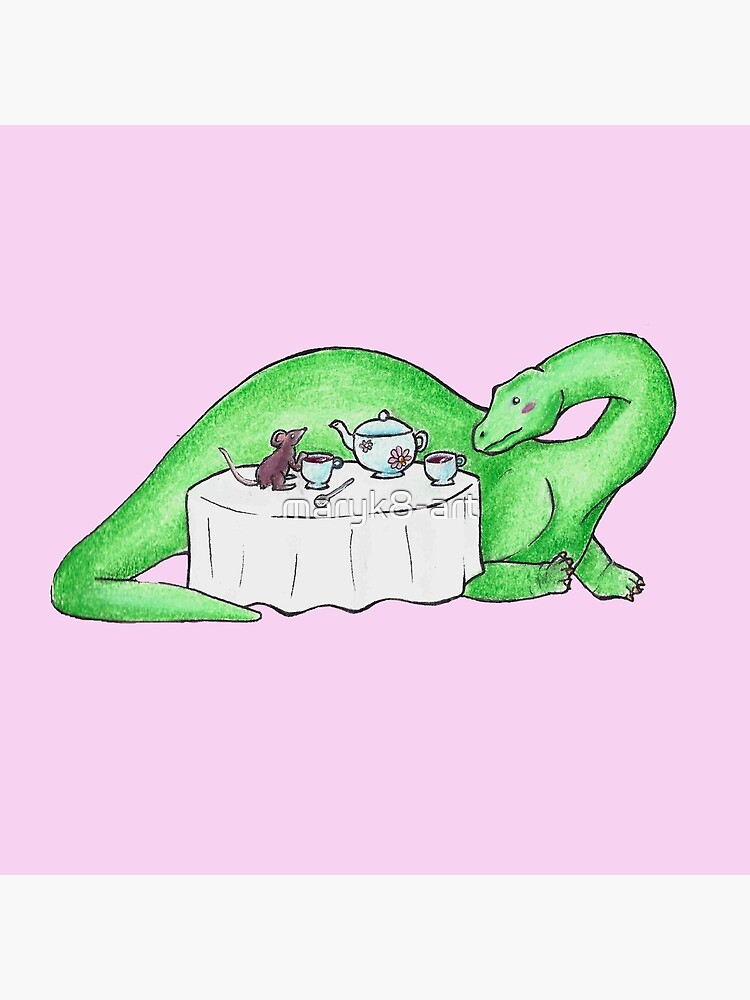 "Dinosaur Rat Tea Party" Poster by maryk8-art | Redbubble