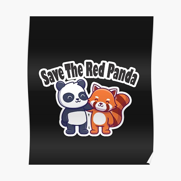 "Save The Red Panda, Saying Gift idea illustration design, Saving ...