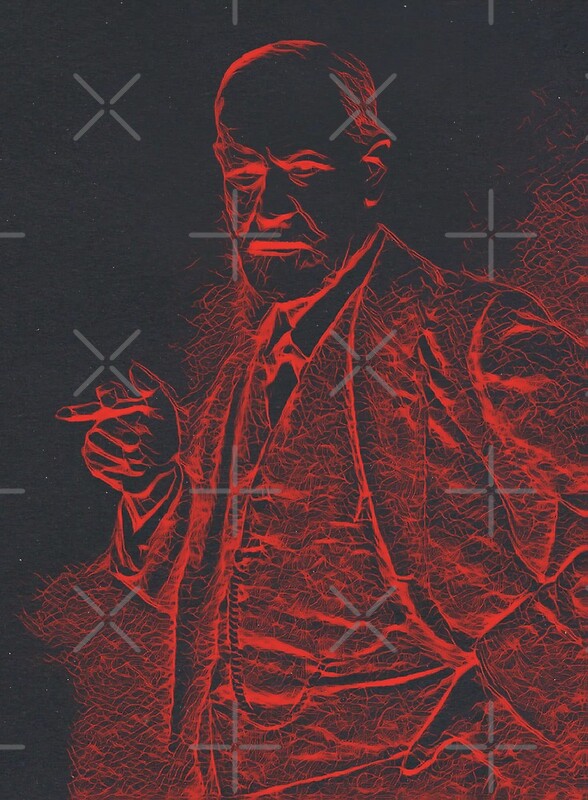 "Freud Red" by amazart | Redbubble