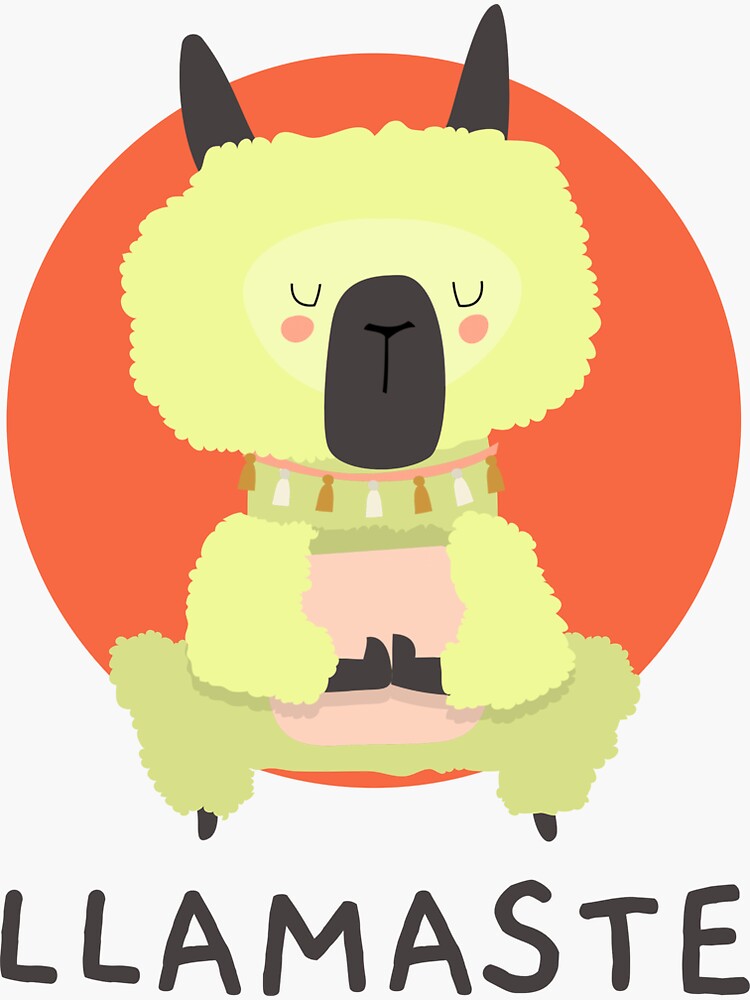 "llamamaste" Sticker by Skyrta | Redbubble