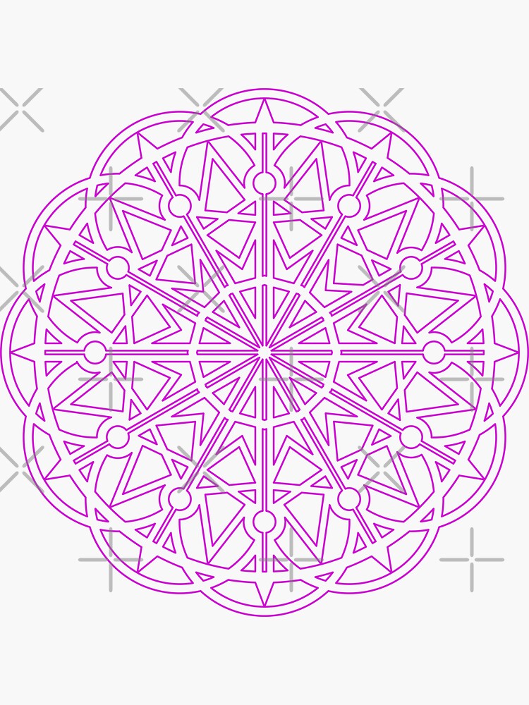 "Dodecagram / Dodecagon / Pentagram / Floral" Sticker for Sale by ...