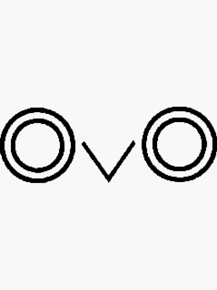 "OvO" Sticker by skymen75 | Redbubble