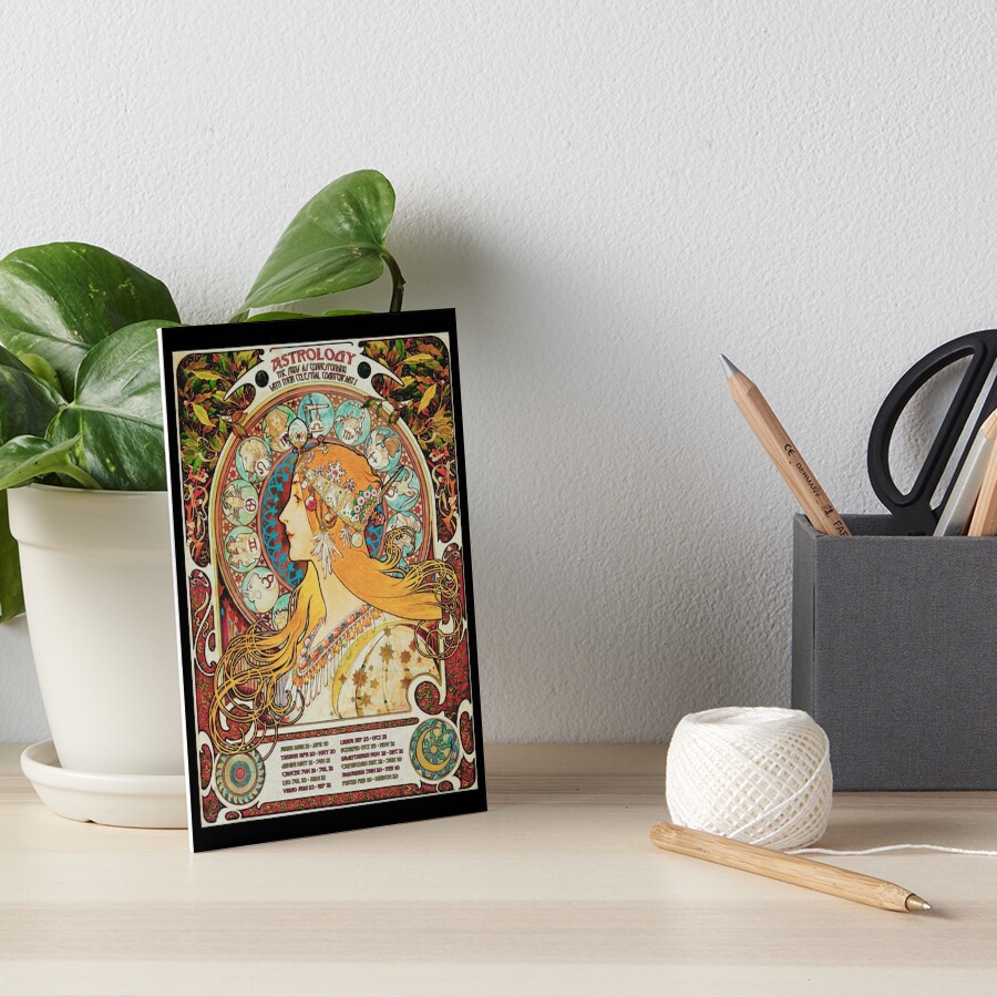 "Vintage Gypsy Astrology Poster | Alphonse Mucha " Poster for Sale by ...
