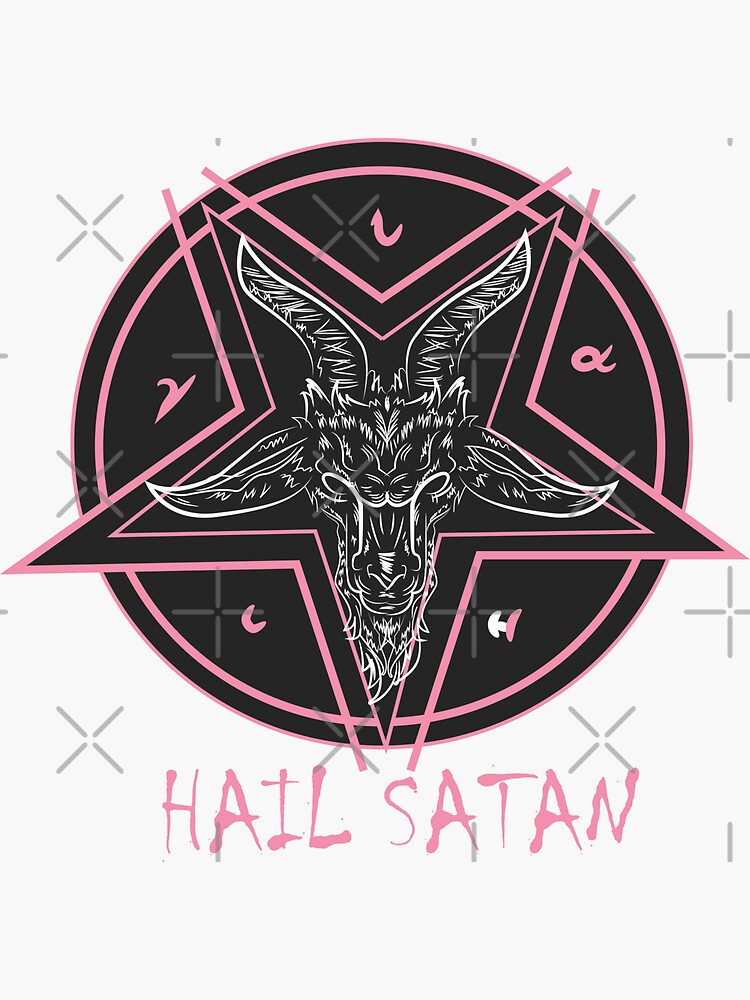 "Hail Satan" Sticker for Sale by Koolchi | Redbubble